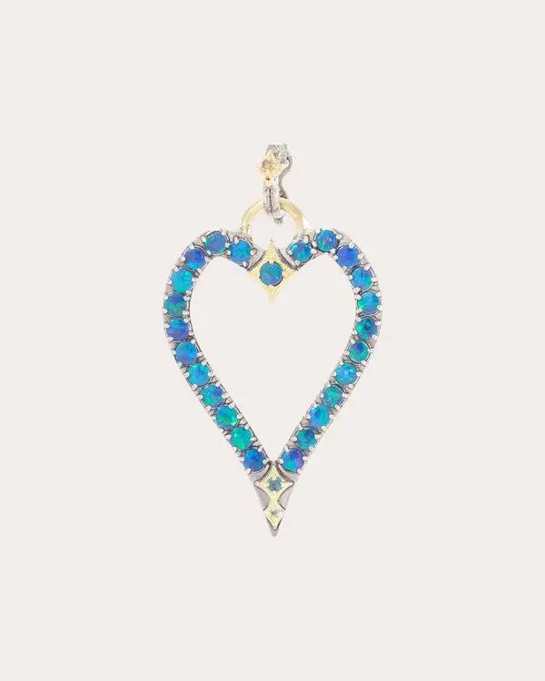 Armenta Topaz And Opal Heart Pendant - Blue