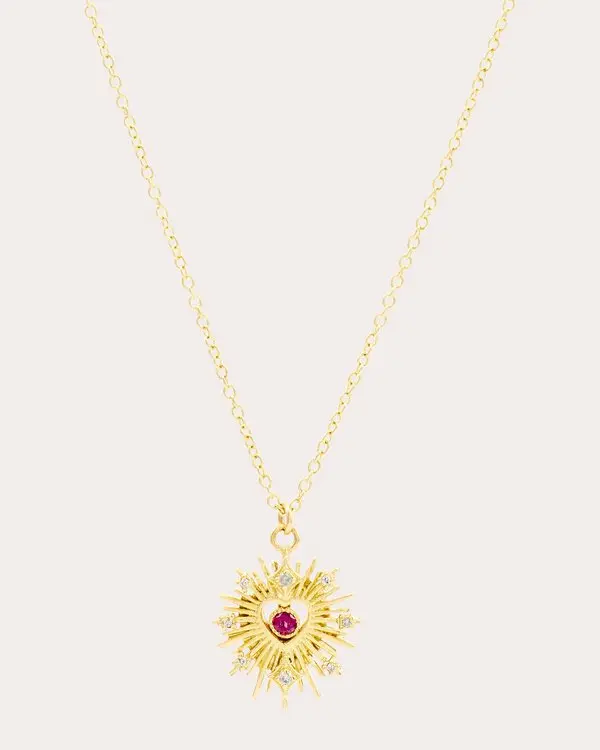 Armenta Purple Garnet And Diamond Pendant Necklace - Gold