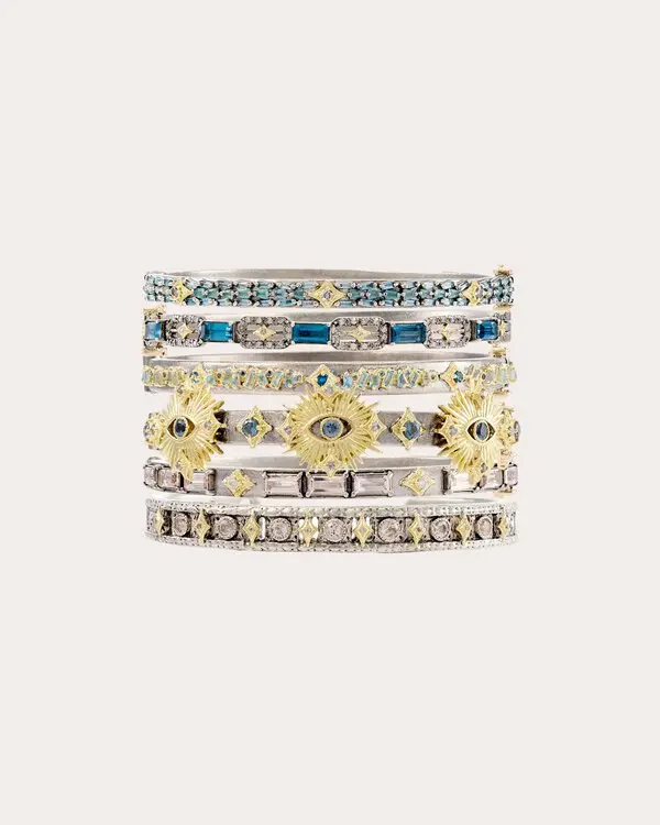Armenta Aquamarine & Topaz Crivelli Bracelet