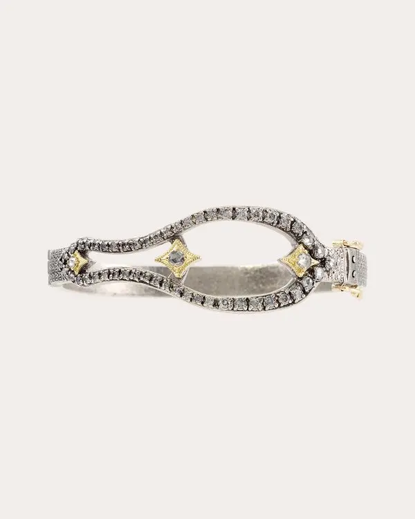 Armenta Diamond & Two-tone Horseshoe Bracelet - Silver