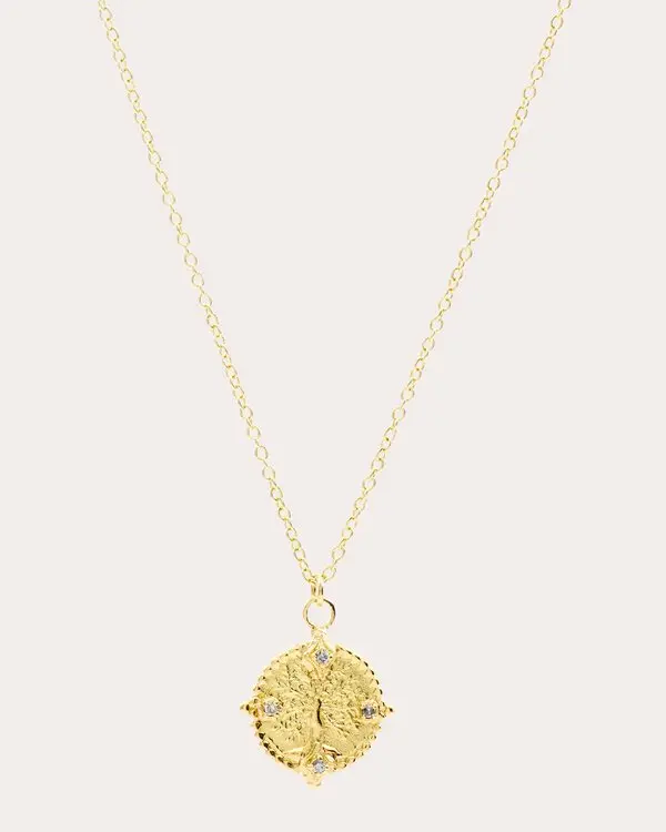 Armenta Diamond And 18k Coin Medallion Pendant Necklace - Gold
