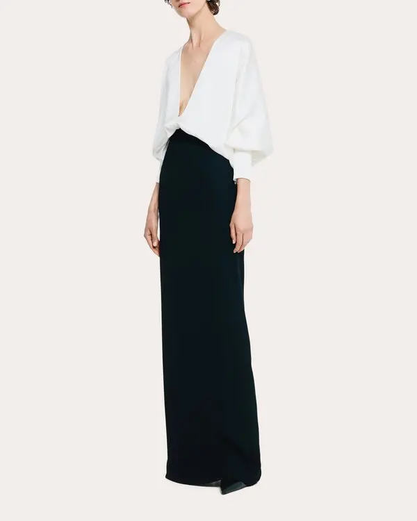 SEV Crepe High-rise Maxi Skirt - Black