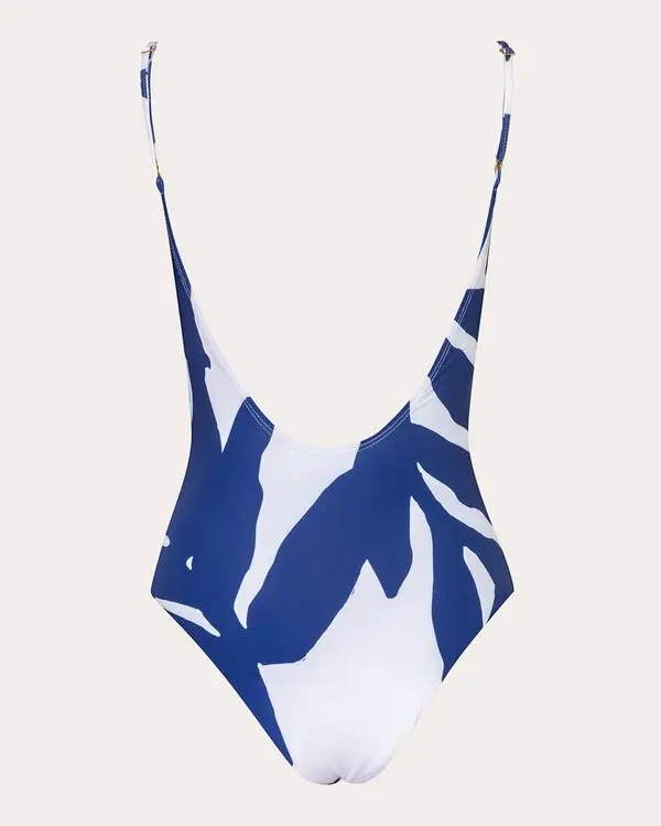 VERDELIMON Tulum Palms Scoop-back One-piece