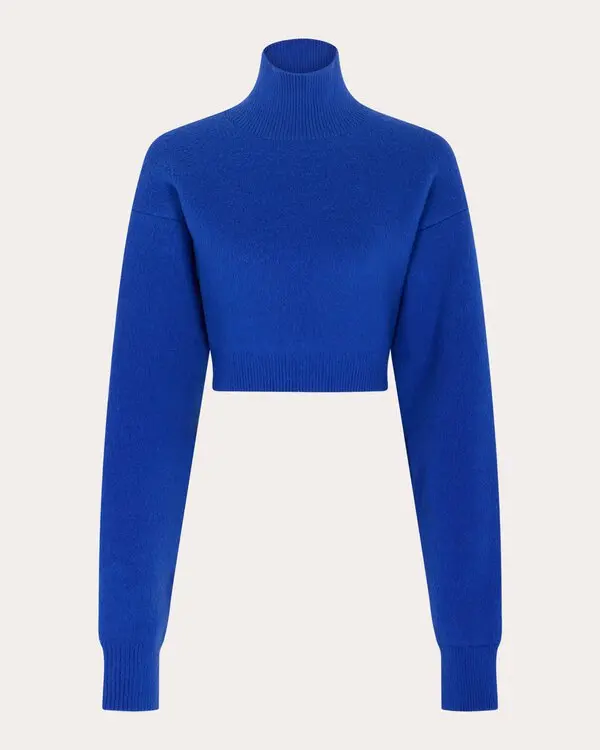 Rabanne Chain-embellished Cropped Brushed-wool Sweater