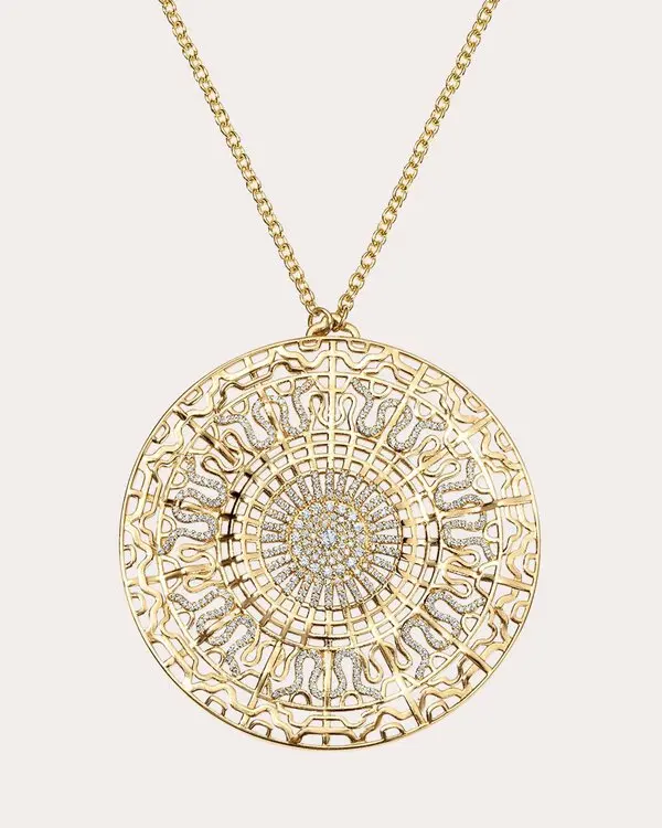 RUVEIL Diamond And 14k 528hz Pendant Necklace - Gold