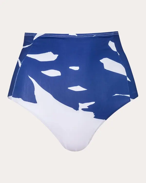 VERDELIMON Banes Palms High-waist Bikini Bottoms - Blue