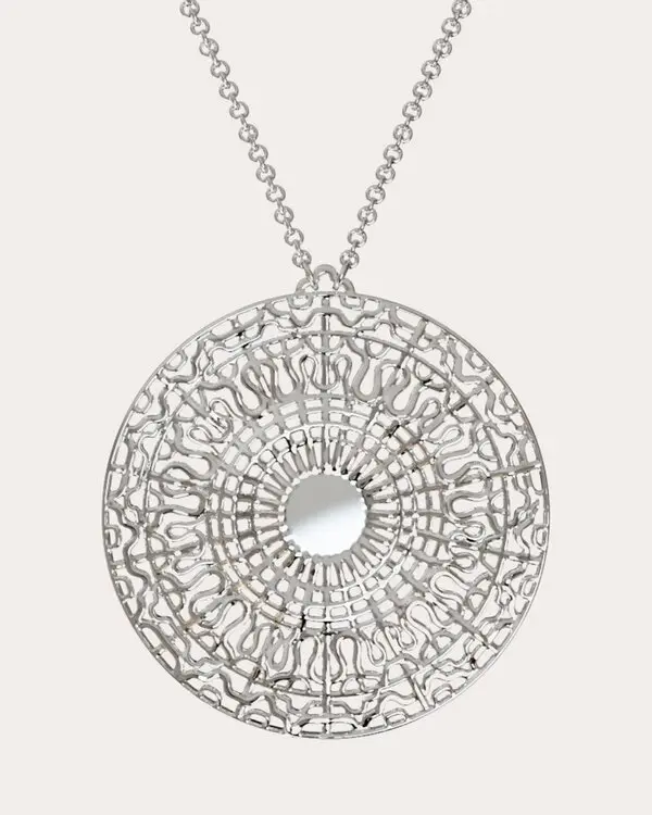 RUVEIL 14k White Gold 528hz Pendant Necklace - Silver
