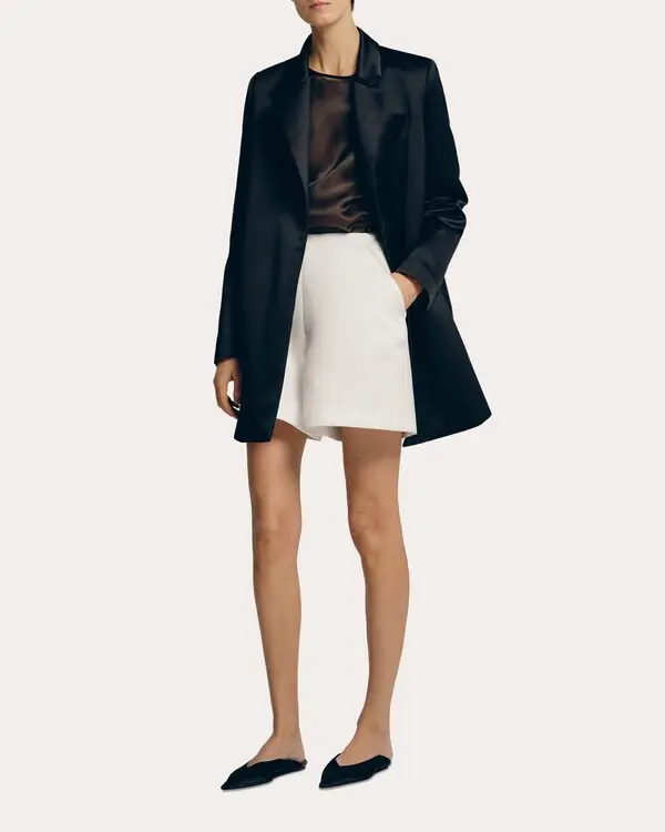 SEV Duchesse Satin High-rise Shorts