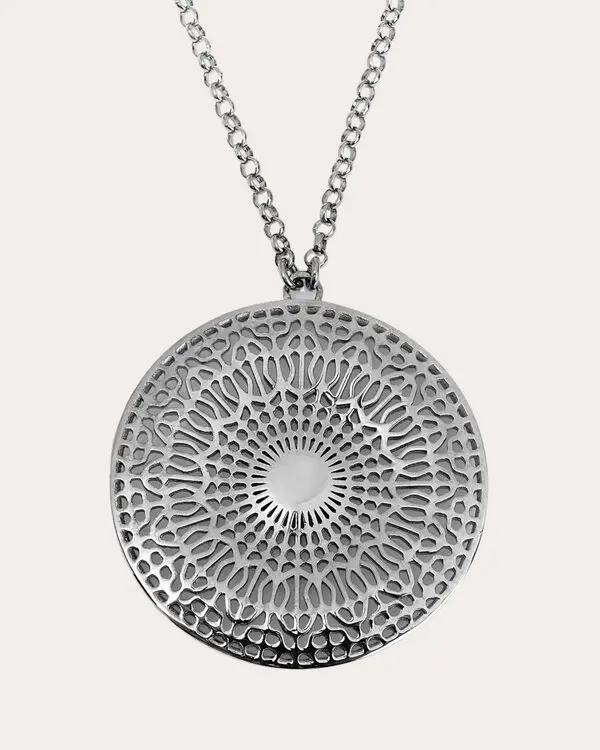 RUVEIL 14k White Gold 432hz Pendant Necklace - Silver
