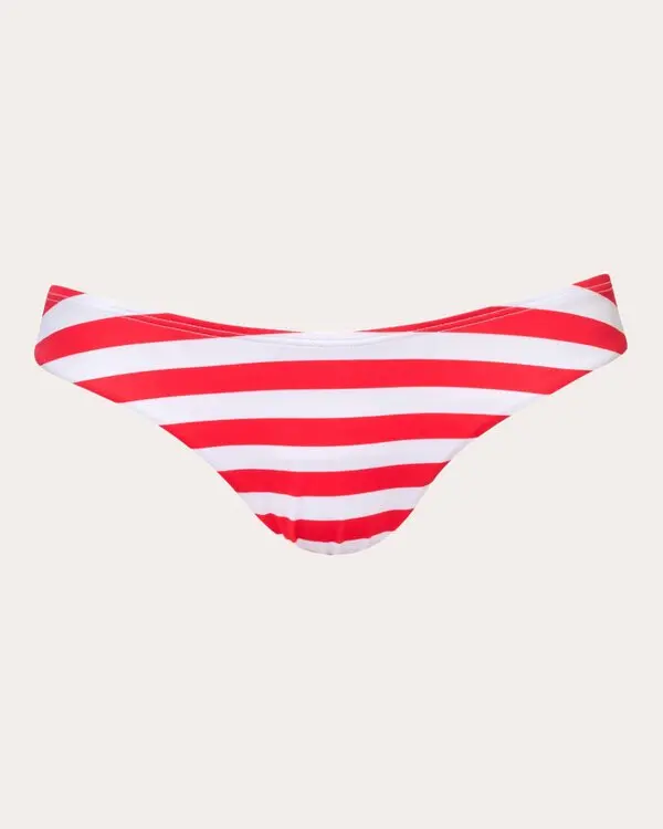 VERDELIMON Mexico Striped Low-rise Bikini Brief - Red