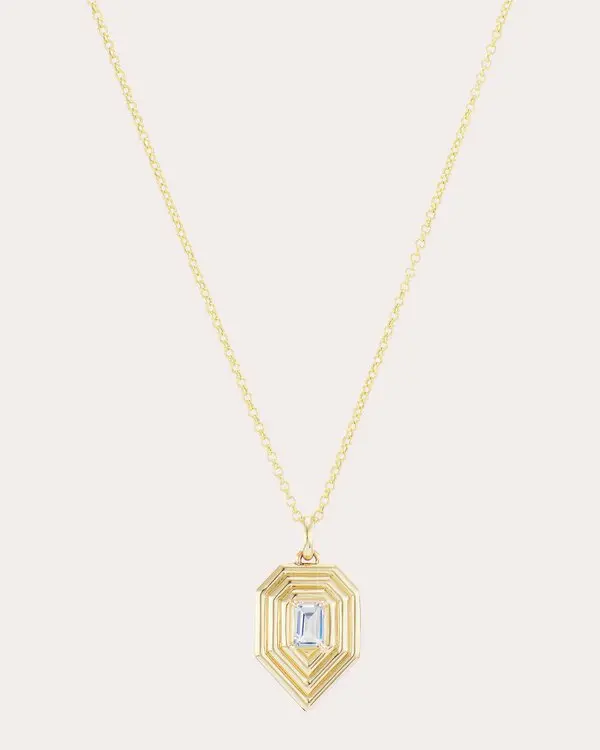 PARKFORD Moonstone And 14k Revival Pendant Necklace - Gold