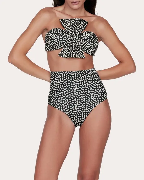 GIRLSMUSTHAVE Mia Polka Dot High-waist Bikini Bottom