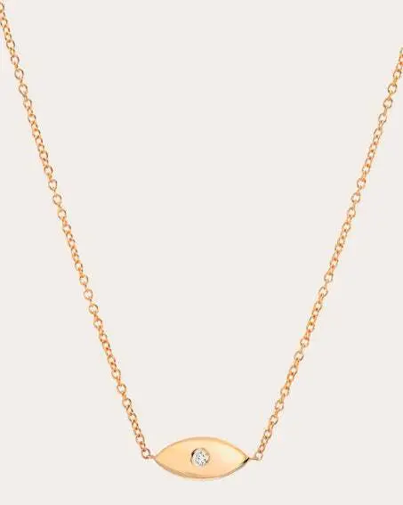 ZOE LEV Evil Eye 14k Diamond Pendant Necklace - Gold
