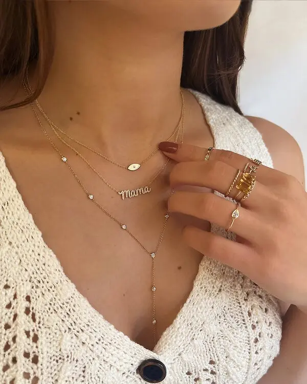 ZOE LEV Diamond And 14k Evil Eye Pendant Necklace