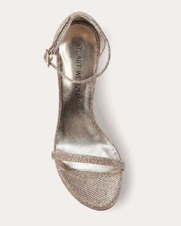 STUART WEITZMAN Nudist Metallic-leather Sandal