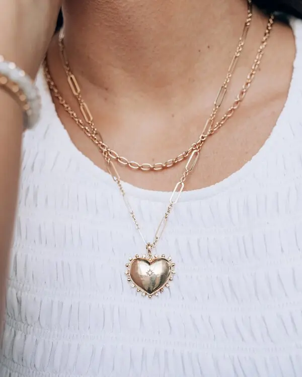 Anzie Diamond And 14k Heart Locket - Gold