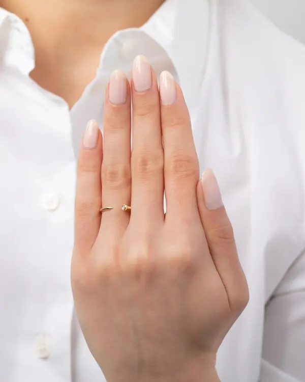 ZOE LEV Diamond And 14k Nail Ring