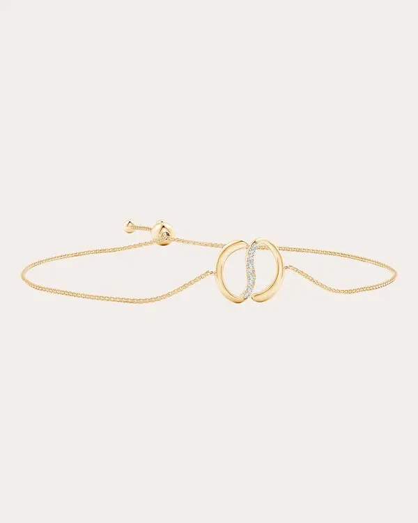 Natori Shangri-la 14k Diamond Yin-yang Bolo Bracelet - Gold