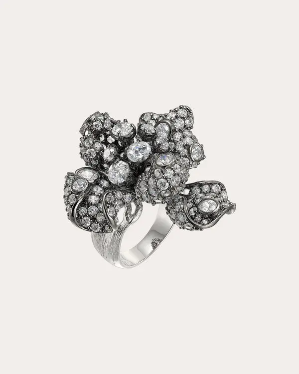 ANABELA CHAN Diamond Bloomingdale Ring - Black