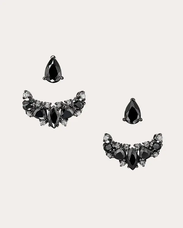 ANABELA CHAN Diamond Twinkle Ear Jackets - Black