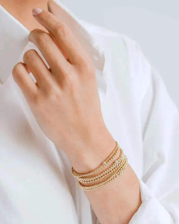 ZOE LEV Diamond & 14k Beaded Bracelet - Gold