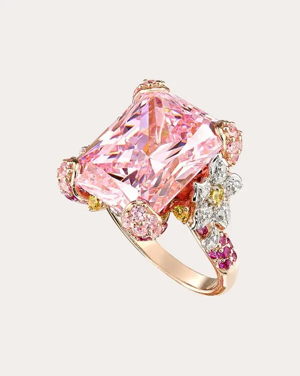 ANABELA CHAN Cinderella Vermeil Sapphire And Diamond Ring - Pink