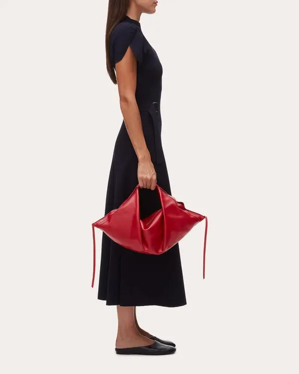 3.1 Phillip Lim Luna Folded Leather Handbag - Red