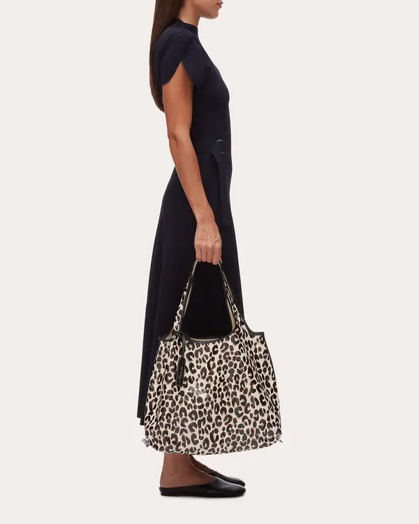 3.1 Phillip Lim Leopard Coated Canvas Market Tote