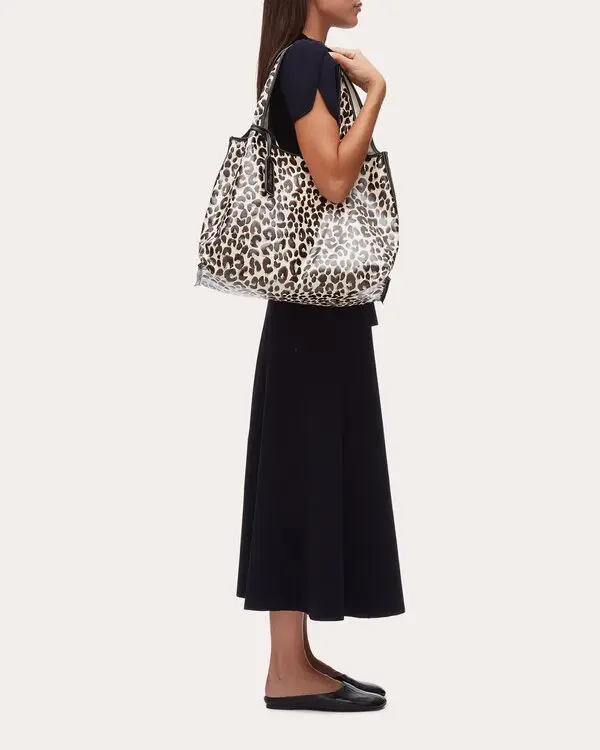 3.1 Phillip Lim Leopard Coated Canvas Market Tote