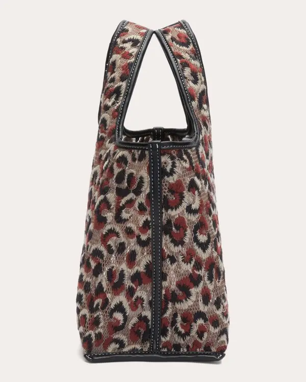 3.1 Phillip Lim Mini Embroidered Leopard Mesh Market Tote