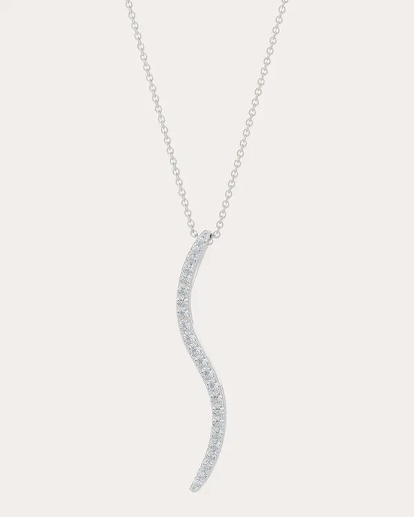 Natori Shangri-la 14k Gold Diamond Pendant Necklace - Silver