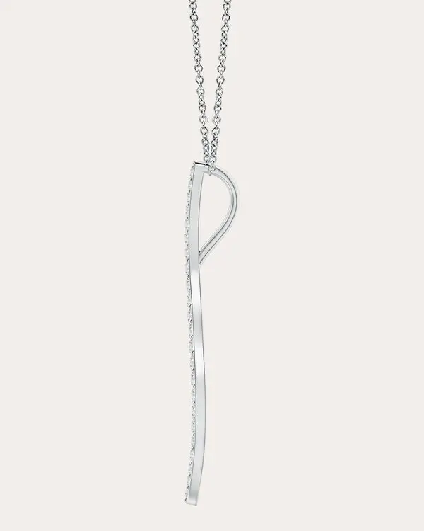 Natori Diamond & 14k White Gold Shangri-la Pendant Necklace