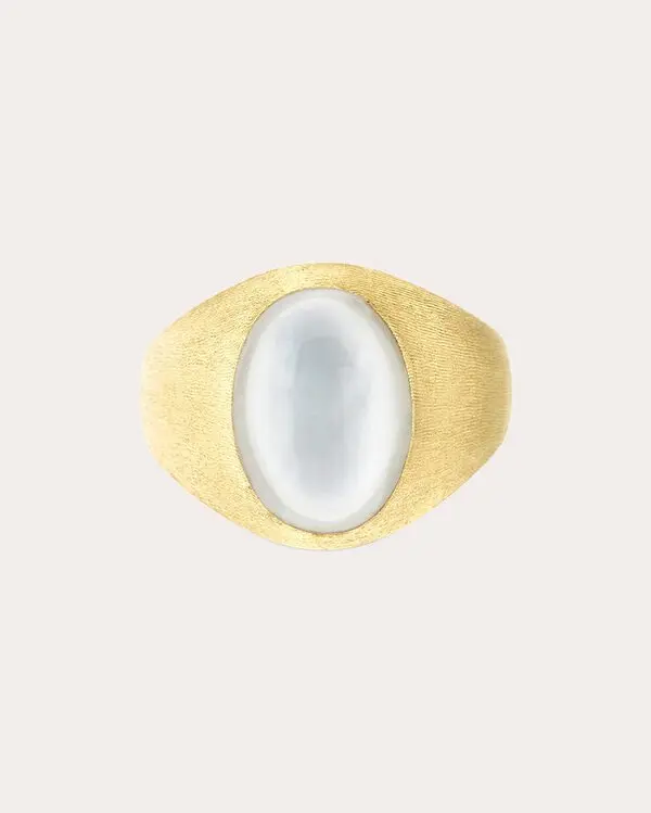 NANIS ITALIAN JEWELS Mother Of Pearl & 18k Gold Dolce Vita Ring - White