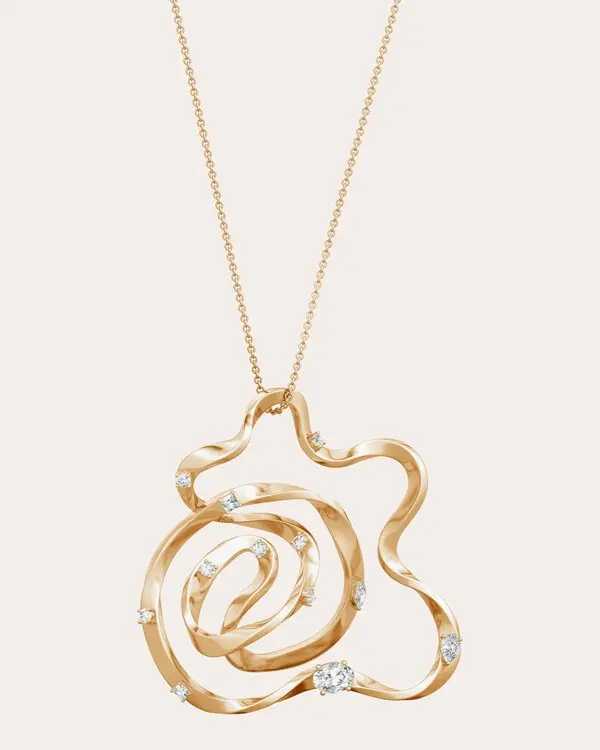 Natori Sakura 14k Diamond Pendant Necklace - Gold