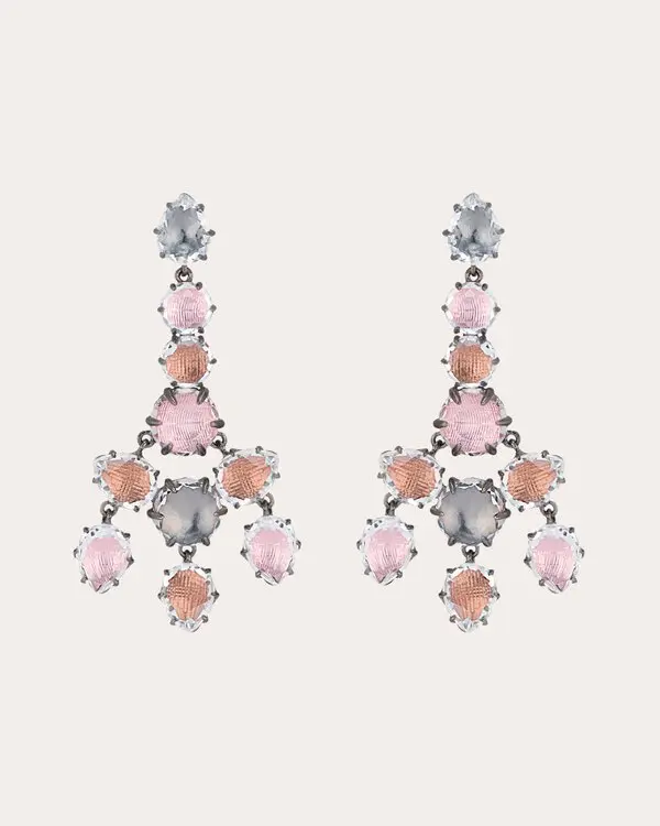 Larkspur & Hawk Caterina Quartz Girandole Earrings - Multicolor