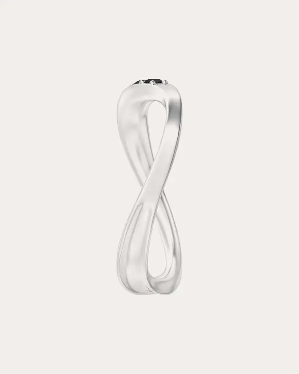 Natori Black Diamond & 14k White Gold Shangri-la Ring