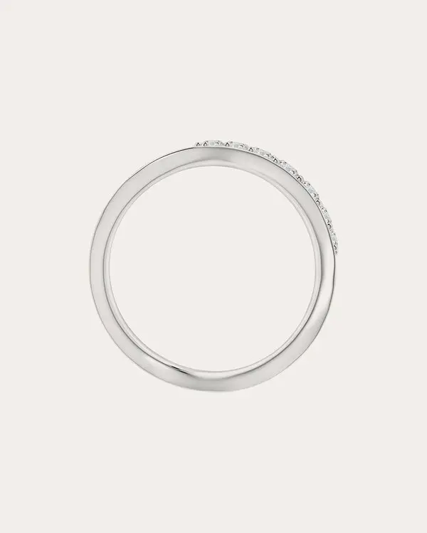 Natori Diamond & 14k White Gold Shangri-la Ring - Silver