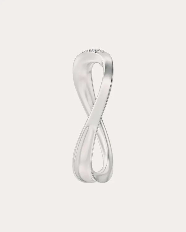 Natori Diamond & 14k White Gold Shangri-la Ring - Silver