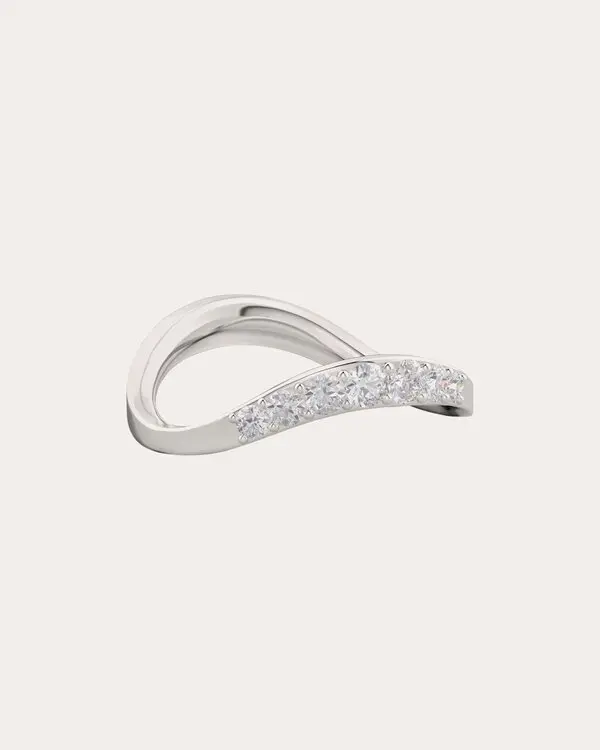 Natori Diamond & 14k White Gold Shangri-la Ring - Silver