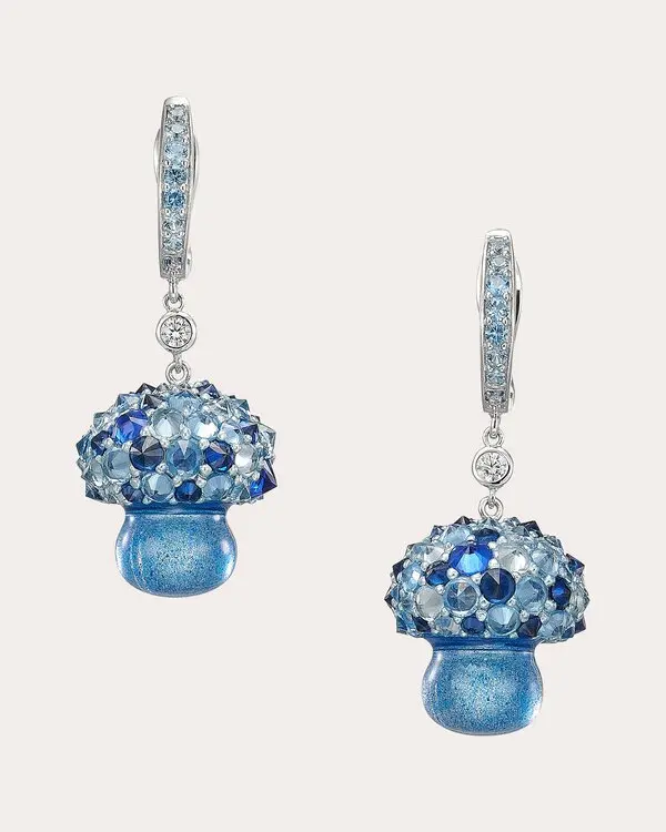 ANABELA CHAN Spirulina Fruit Gem Virosa Drop Earrings - Blue