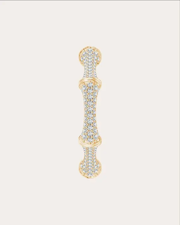 Natori Diamond & 14k Indochine Bamboo Pavé Ring