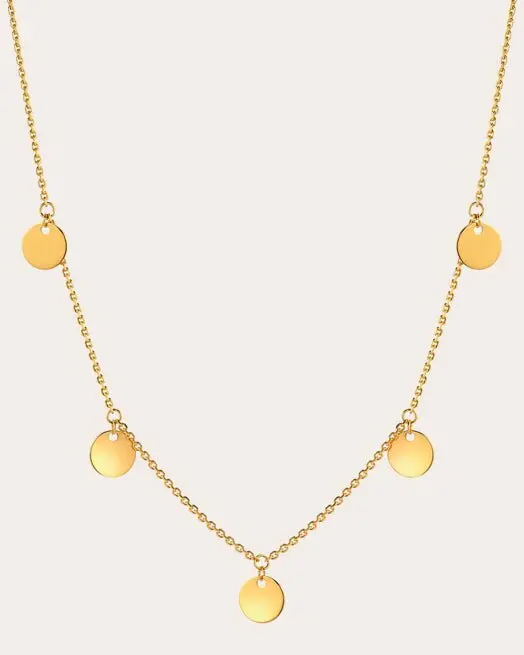 ZOE LEV 14k Disc Necklace - Gold