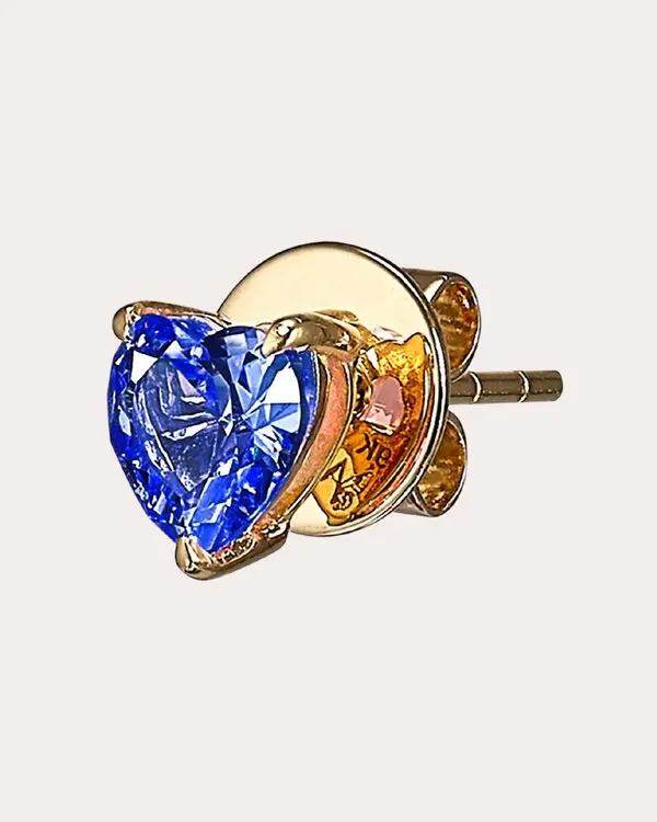 ANABELA CHAN Royal Sapphire Heart Stud Earrings - Blue
