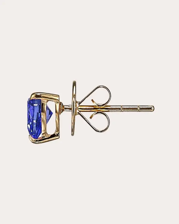 ANABELA CHAN Royal Sapphire Heart Stud Earrings - Blue