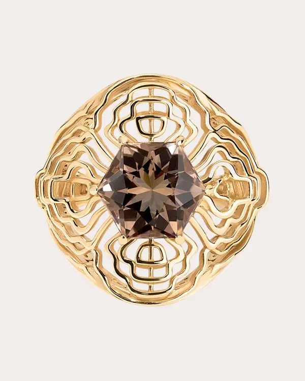 RUVEIL Diamond And Quartz 14k Ring - Gold