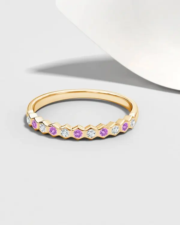 Natori Amethyst And Diamond 14k Gold Ring