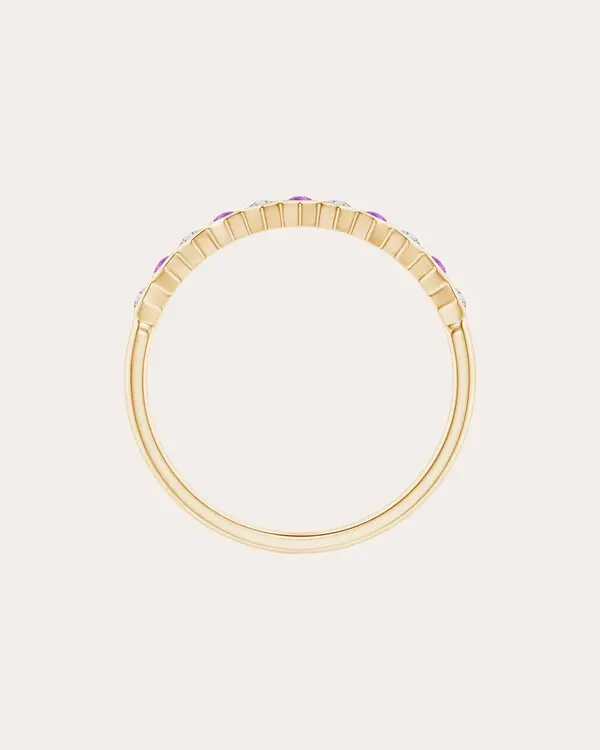 Natori Amethyst And Diamond 14k Gold Ring