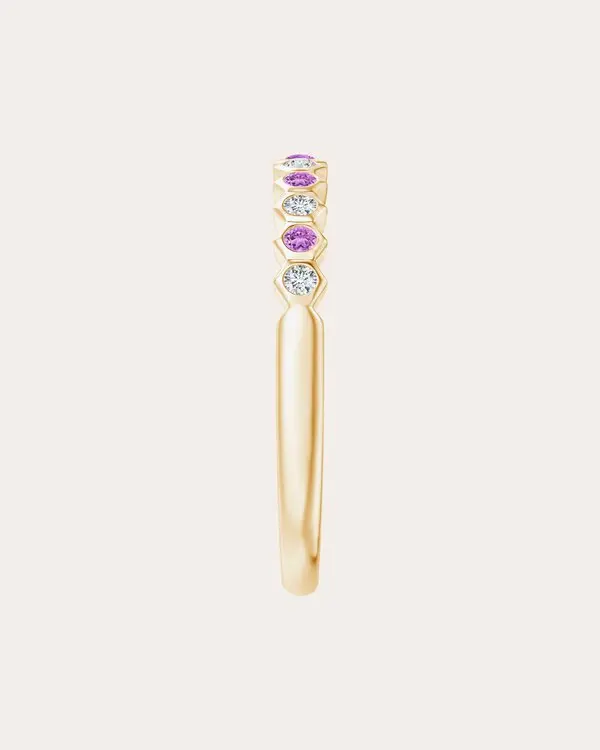 Natori Amethyst And Diamond 14k Gold Ring