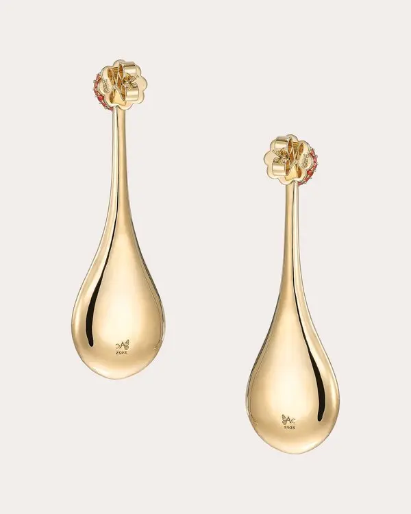 ANABELA CHAN Sapphire And Spirulina Fruit Gem Sunset Elixir Drop Earrings