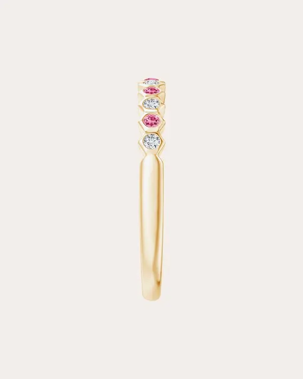 Natori Pink Tourmaline And Diamond Ring